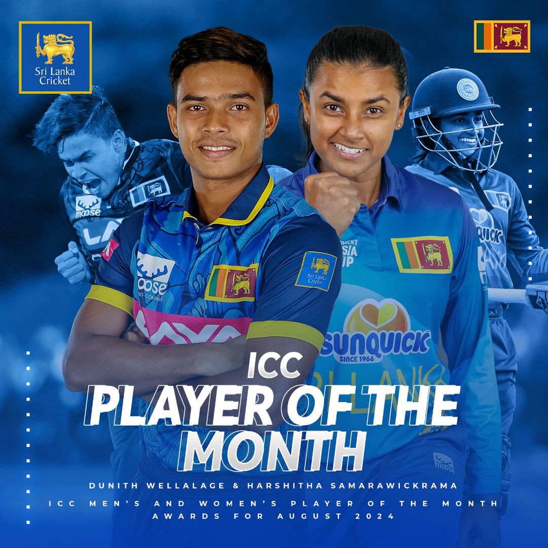 Wellalage, Samarawickrama crowned ICC Players of the Month for August ...