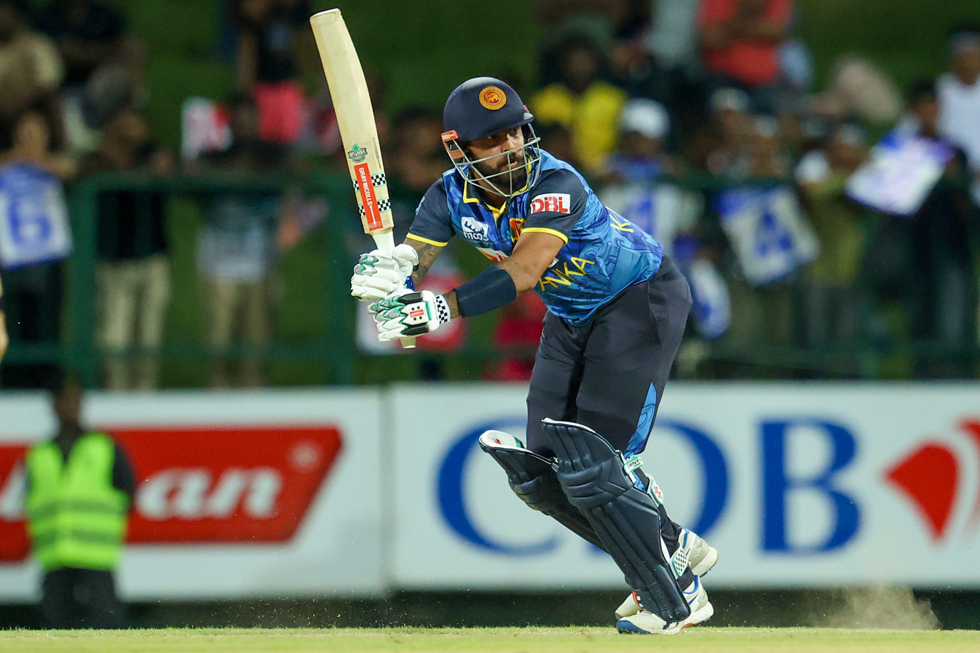 Kusal Mendis Player of the Match 74 n.o., Maheesh Theekshana 27 n.o ...